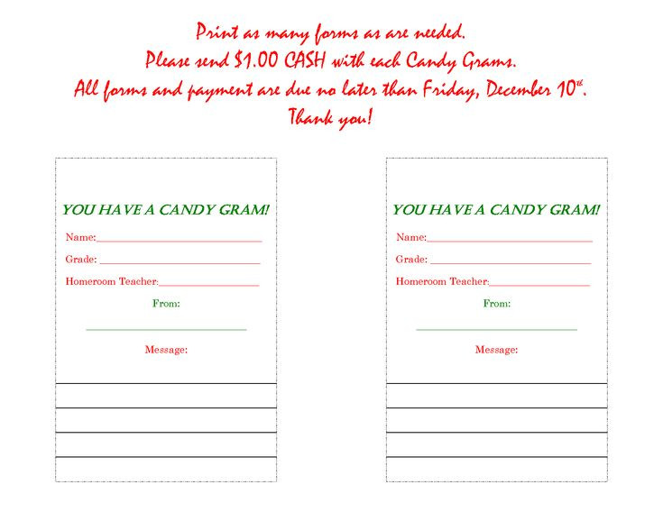 The 21 Best Ideas For Christmas Candy Gram Template Best Recipes Ever